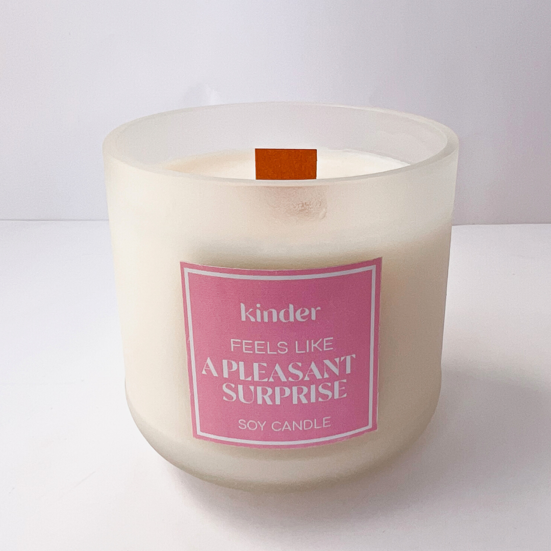 Scented Soy Candle in Upcycled Glass, Feels Like A Pleasant Surprise ...